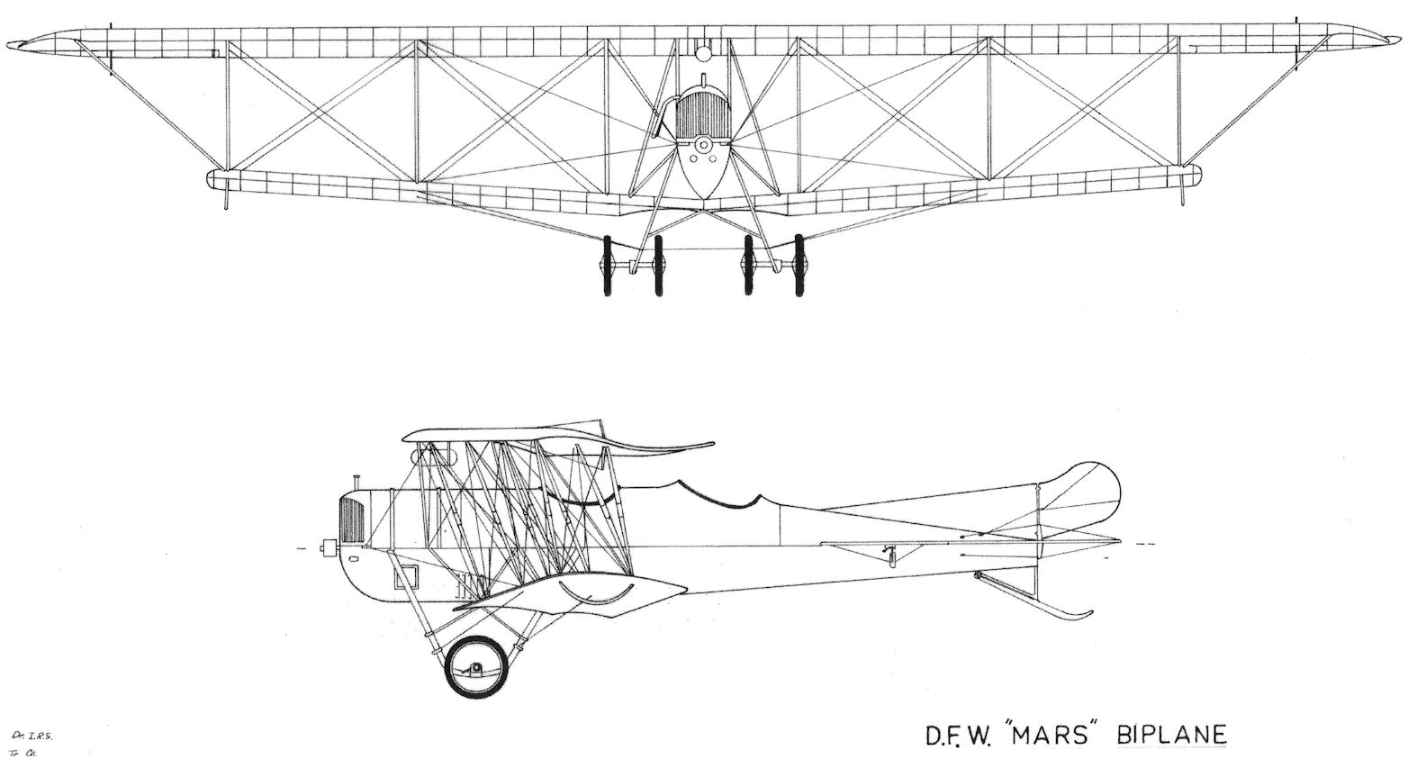 DFW Mars biplane